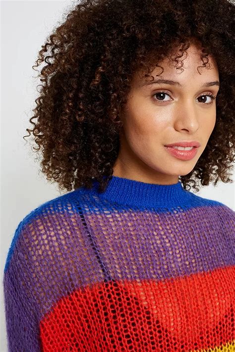 Lazy Oaf Rainbow Oversized Knit Jumper Urban Outfitters Uk