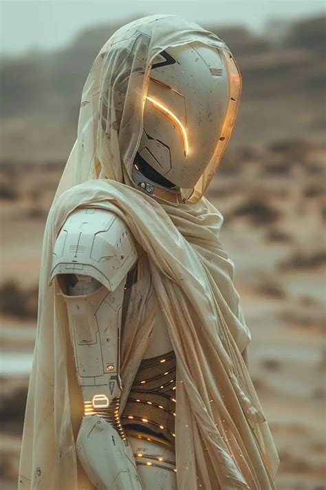 Midjourney Prompt Futuristic Robot In Desert Prompt Library
