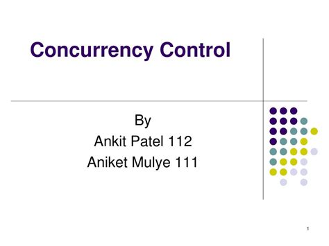 PPT Concurrency Control PowerPoint Presentation Free Download ID