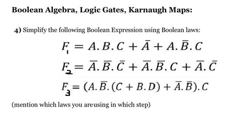 Solved Boolean Algebra Logic Gates Karnaugh Maps 4
