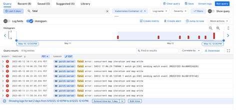porch porch server crash with concurrent map iteration and map write