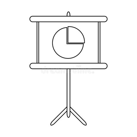 Statistics Graph On Whiteboard Black And White Stock Vector