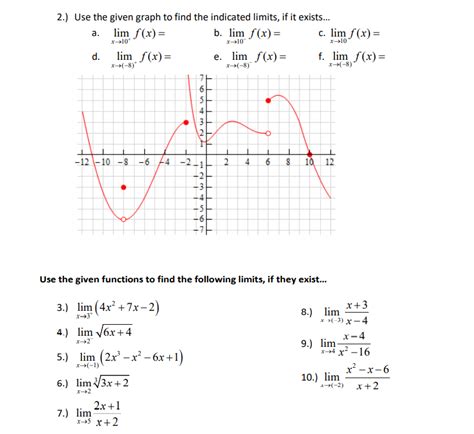 solved use the given graphs to answer the following
