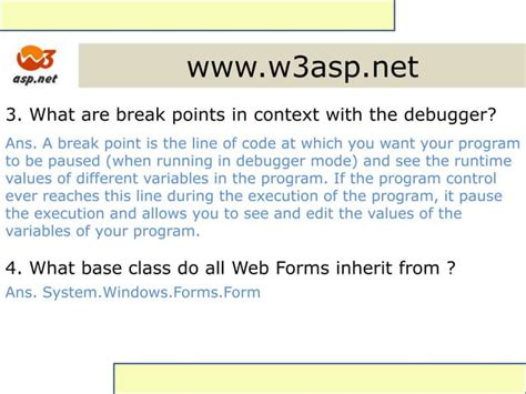 Top 20 Asp Net Interview Question And Answers PPT