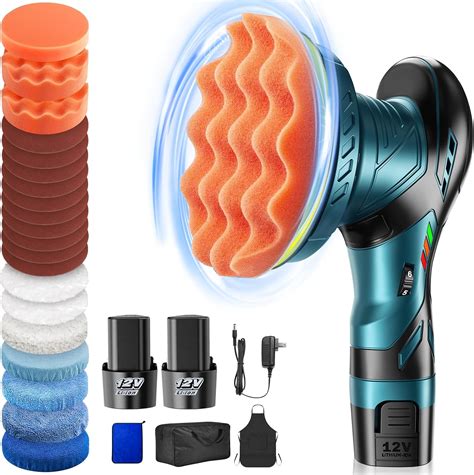 Cordless Car Buffer Polisher Kit 6 Inch Dual Action Random Polishing