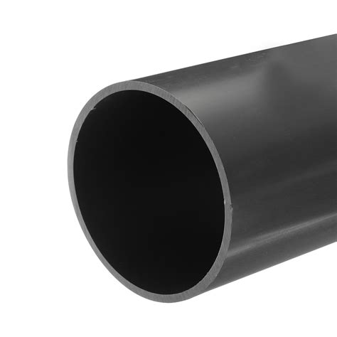 PVC Rigid Round Pipe 101 6mm ID 110mm OD 20cm 8 Length Light Grey High