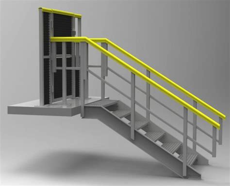 Platform End Gated Steps Evergrip
