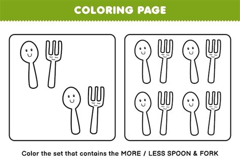 Juego Educativo Para Ni Os P Gina Para Colorear M S O Menos Imagen De