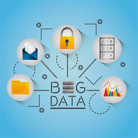 Premium Vector Big Data Information Streams Network