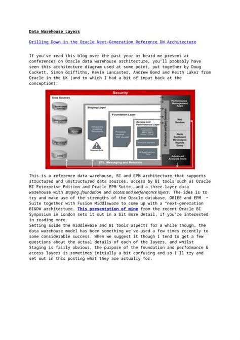 Doc Data Warehouse Layers Dokumentips