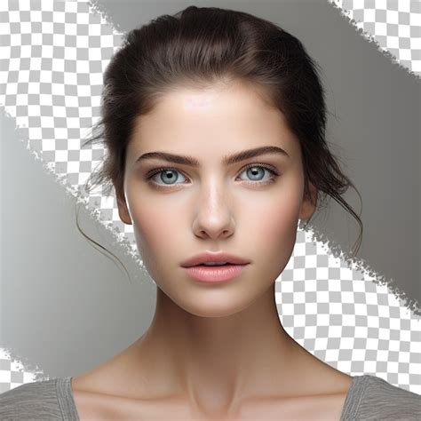 Jeune modèle féminin avec une belle peau saine et propre montré isolé