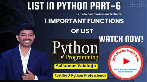 48important List Functions In Python Part 6 Master Python Lists