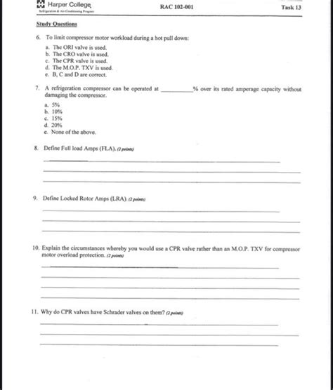 solved 1 what system operating condition is used to