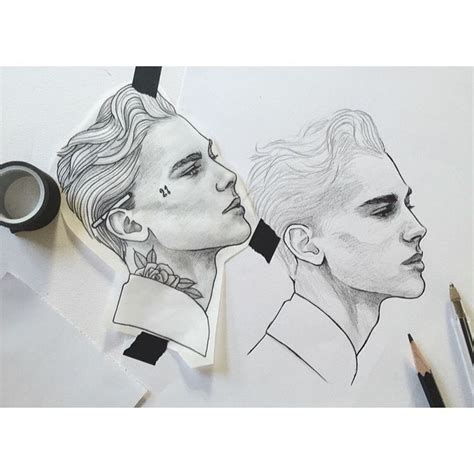 ️ Tattoo Design Blackwork Portrait Illustration Illustrative