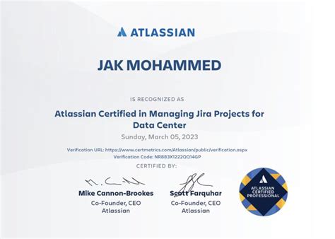 Jak Mohammed On Linkedin Atlassian Jira Collaboration Certification