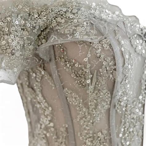 Plus Size Silver Bodice Formal Dress Hello Curve