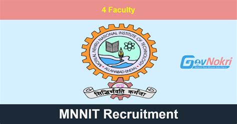 Mnnit Hiring Notification 2023 For 4 Post Of Faculty