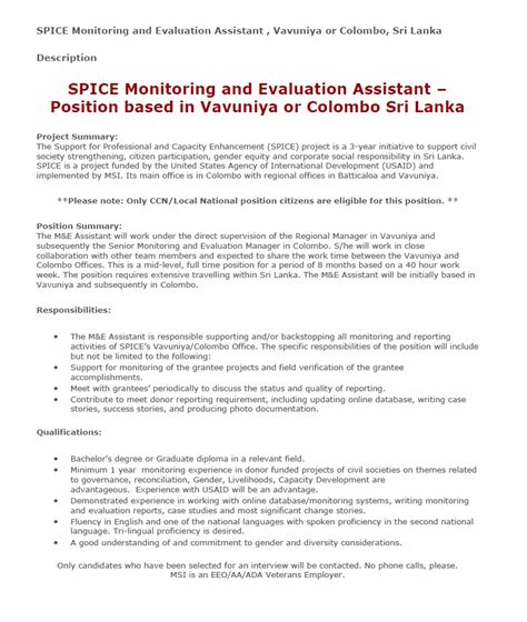 Monitoring And Evaluation Assistant