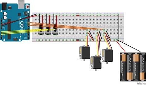 Controlling 3 Servo Motors With 3 Potentiometers And An Arduino 11 Steps With Pictures