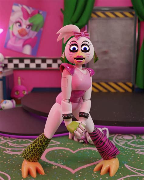 Glamrock Chicas Posing Blenderfnaf Sb By Gwenalvarez36 On Deviantart