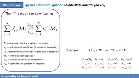 01 Reactive Flows Finite Rate Formulation For Reaction Modeling Pdf