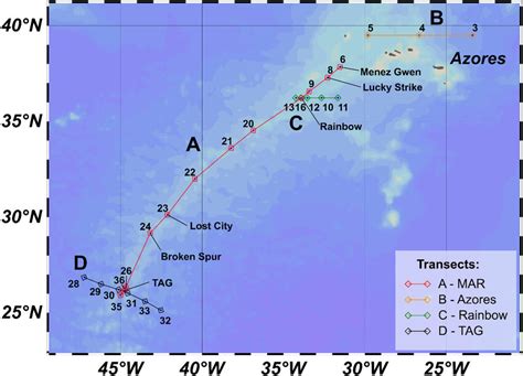 Map Showing The Sampling Stations For The Geotraces Transect Cruise