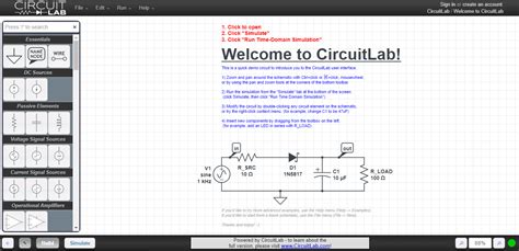 top 12 online circuit simulators free online electronic circuit simulators