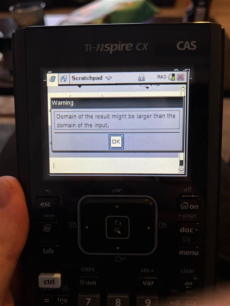 Derivative Problem Domain Of The Result Might Be Larger Than The Domain Of The Input R Nspire