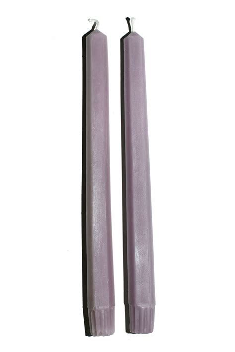 Slow Burn Lilac 10 Hex Taper Candles Bona Drag