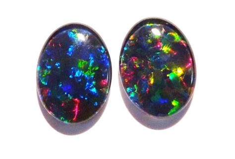 Pair Of Australian Opal Triplets 14x10mm A Grade 2655 Artofit