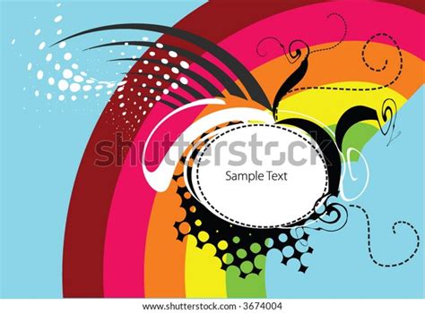 Round Frame Text Photo Retro Flowers Stock Vector Royalty Free