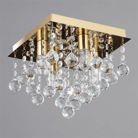 Orlando 4 Light Bathroom Square Flush Ceiling Light