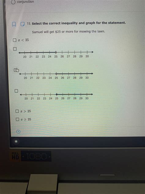 Answered 15 Select The Correct Inequality And… Bartleby
