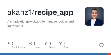 Github Akanz1recipeapp A Simple Django Webapp To Manage Recipes