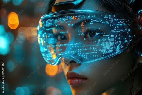 Futuristic Hacker Silhouette Manipulating Holographic Security Interface Neon Blue Data Streams