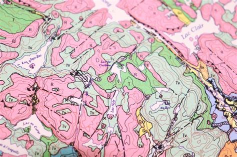 A Detail Of A Vintage Map And Topography Stock Image Image Of Nature