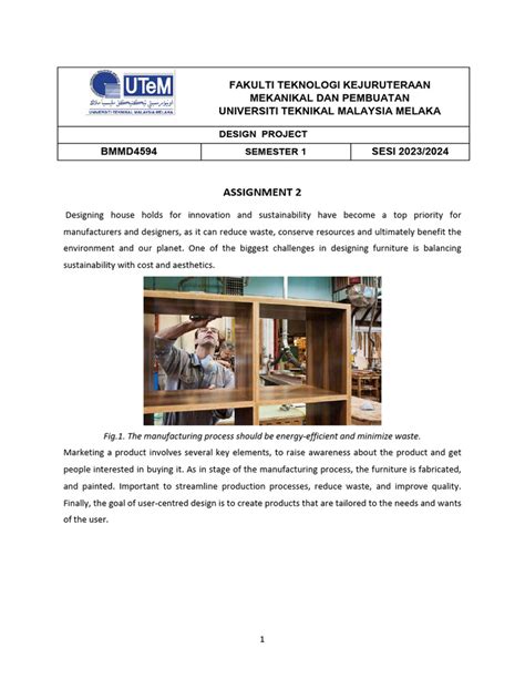 Assignment 2design Projectbmmd4954 Pdf