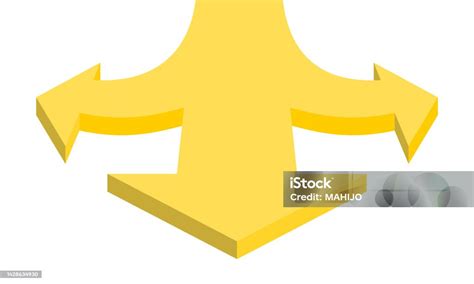 Forking Arrow Stock Illustration Download Image Now Arrow Symbol Business Choice Istock