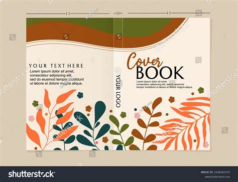 Natural Theme Book Cover Template Design Stock Vector Royalty Free