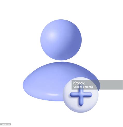 3d 사용자 아바타 추가 그룹 심볼을 만듭니다 새 프로필 계정 사람들 파란색 아이콘과 더하기 인간 사람 트렌디하고 현대적인 벡터 3d 스타일 3차원 형태에 대한 스톡 벡터