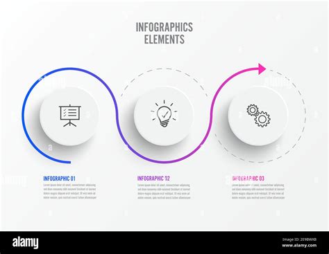 Abstract Elements Of Graph Infographic Template With Label Integrated