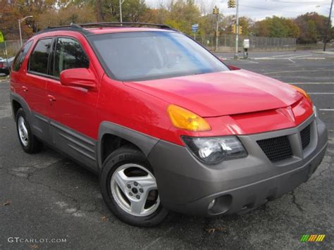 Bright Red 2001 Pontiac Aztek Standard Aztek Model Exterior Photo