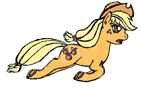 Applejack Running By Alchemyfox On Deviantart