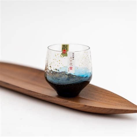 Toyo Sasaki Edo Glass Yachiyo Kiln Sake Cup Whiskey Glasses Made In Ja
