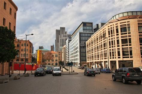 Beirut Lebanon 30 Dec 2017 The Street In Beirut City Lebanon