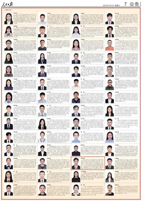 喜讯！我校学子荣登《人民日报》国家奖学金学生代表名录 学生工作部