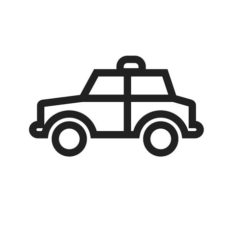 ícone Da Linha Do Carro Da Polícia 8057296 Vetor No Vecteezy