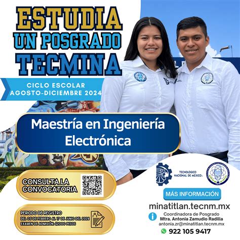 ¡estudia La MaestrÍa En IngenierÍa ElectrÓnica En El Tecmina Tecnm