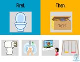 Bathroom Sequence Cards First Then By Helping Hands Therapy Services