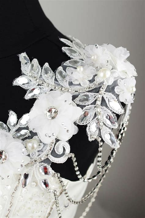 Buy Wholesale Luxury Crystal Handmade Lace Flower Wedding Bridal Shoulder Chain Strap Shawl